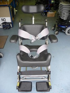 Shower Commode with custom-seat-with-adductors - Motion Wheelchairs